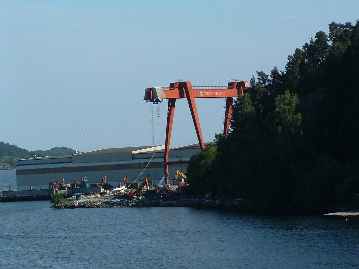 Krana på Tangen verft ble sprengt i lufta og markerte slutten på epoken ...