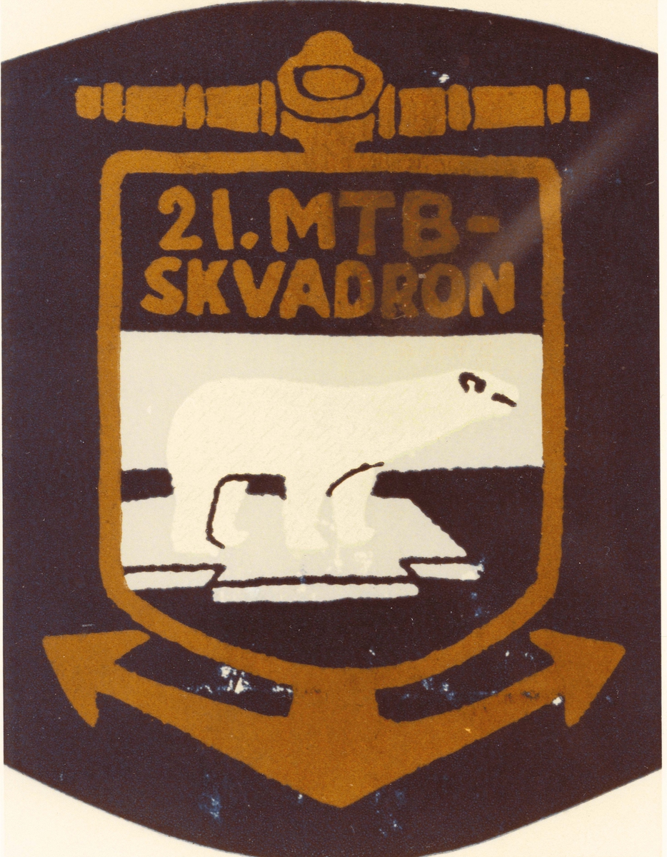 Uoffisielt våpenskjold for 21 MTB-skvadron. - Forsvarets museer ...