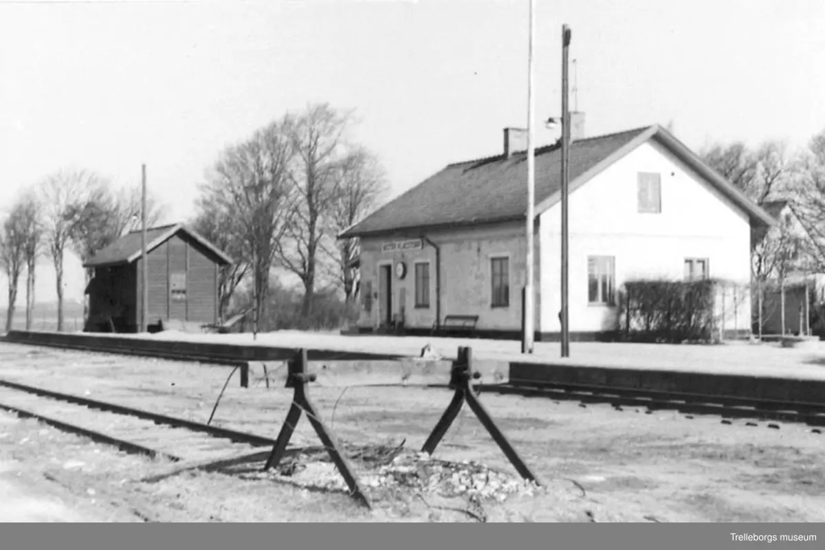 Malmö-Trelleborgsjärnväg MTJ.Station Västra Klagstorp.Originalnegativ C ...