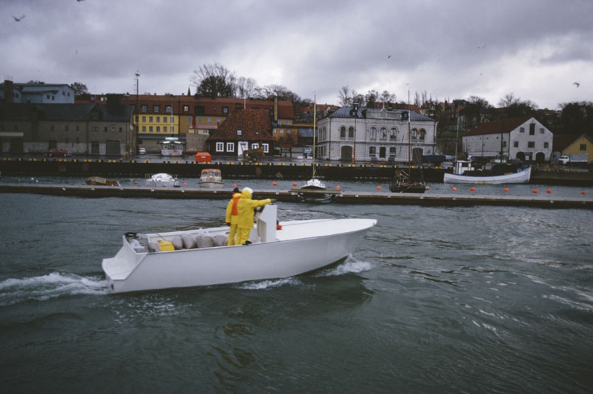 Test av prototyp av Albin 27 Wynne i Visby hamn. - Sjöhistoriska museet ...