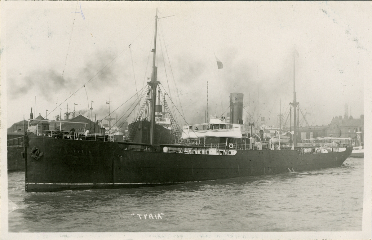 "Tyria" Post Card - Sjöhistoriska museet / DigitaltMuseum