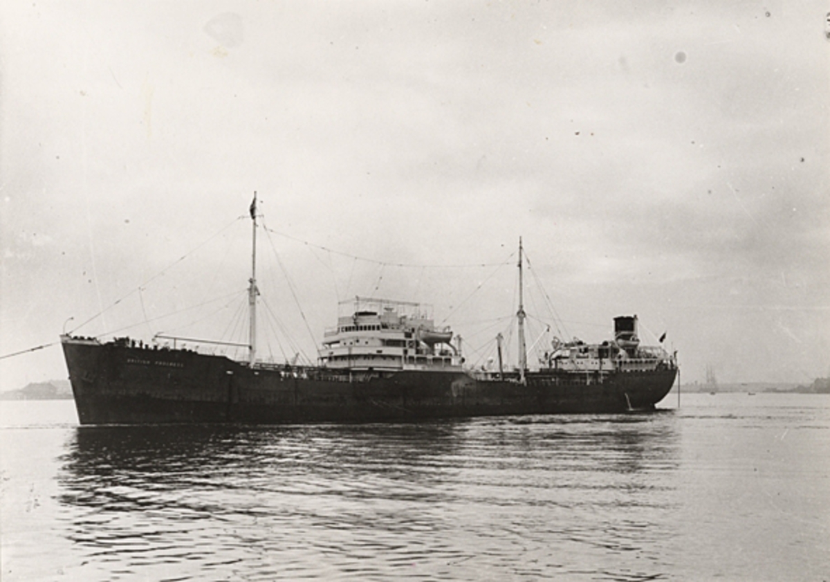 Tankmotorfartyget "BRITISH PROGRESS". Foto från Köpenhamn någon gång ...