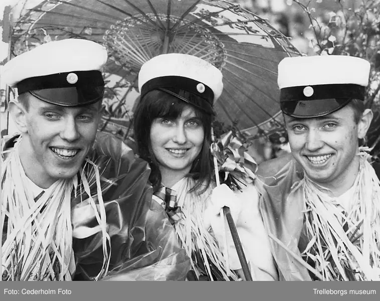 Läroverket 1963 Per Ahlin, Monica Sandberg, Tommy Francke 7/5 1963 ...