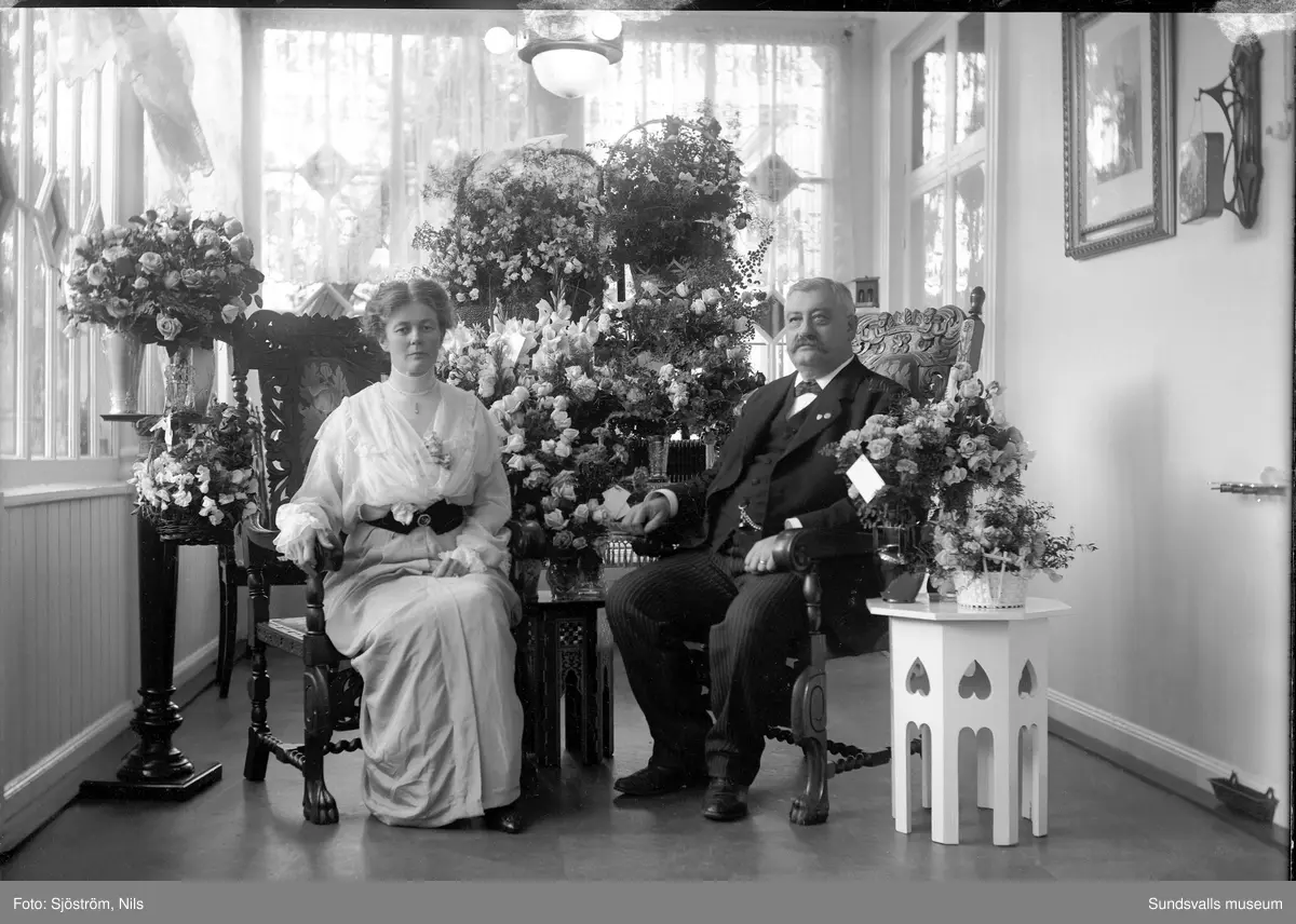 Disponenten i Svartvik, Jacob Christian Barth med sin hustru Marianne ...