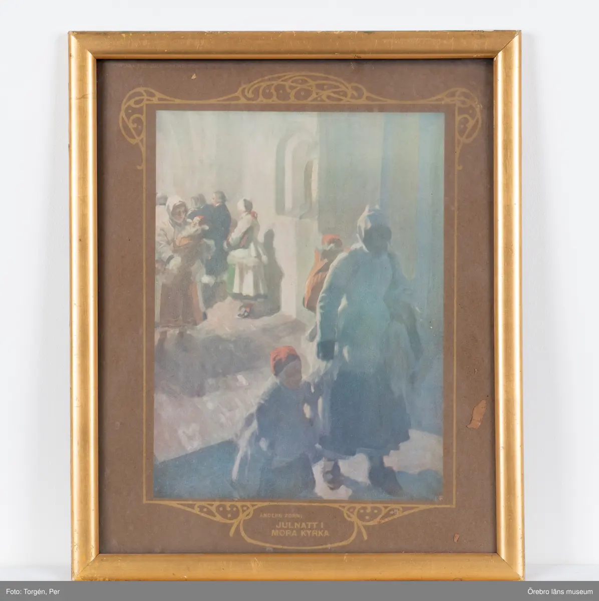 Julnatt i Mora kyrka [Färglitografi-färgtryck] - Örebro läns museum ...