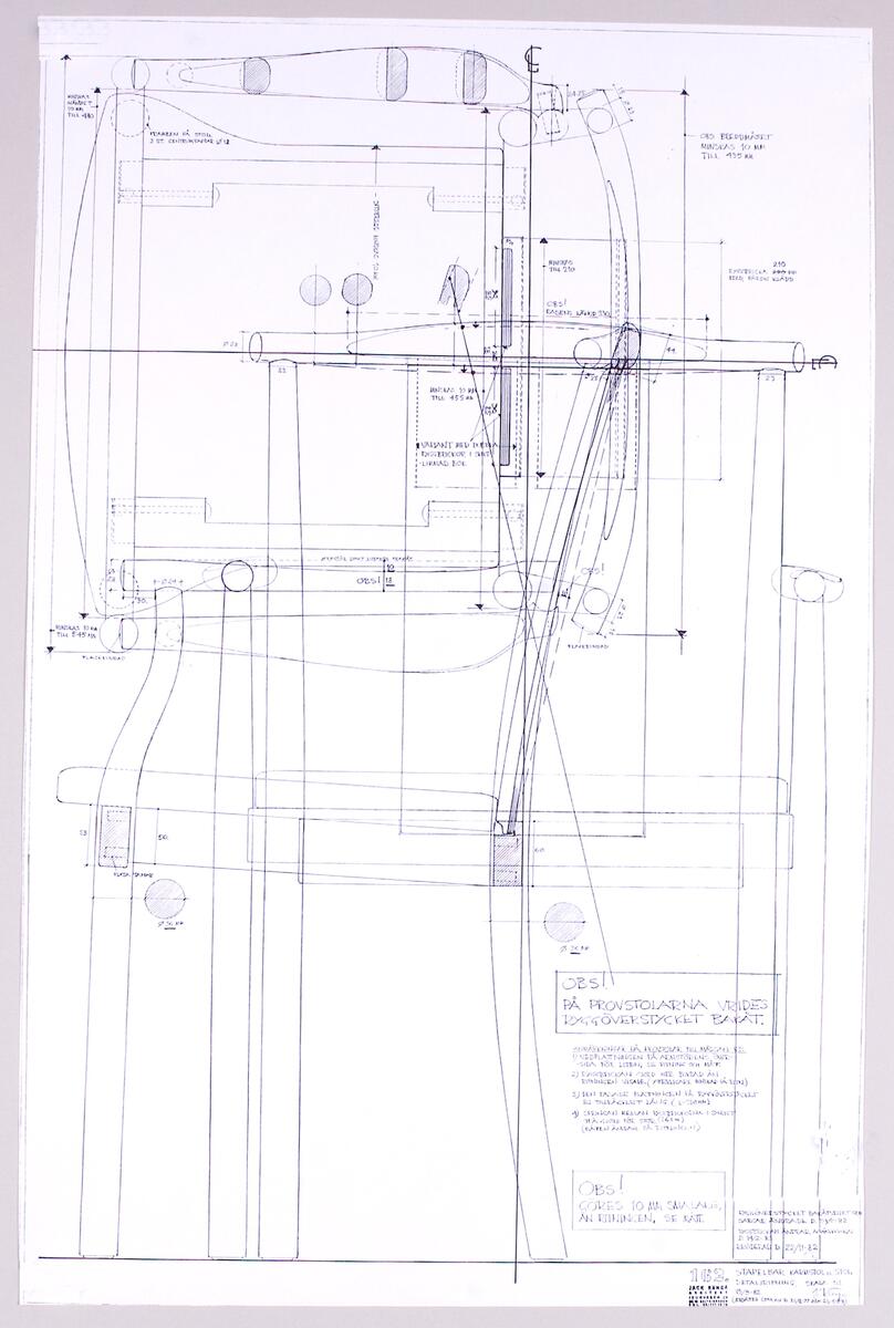 Stol för ICA-restauranger Kangaroo Rotunda 151-2 1553-d 150 [ritning ...