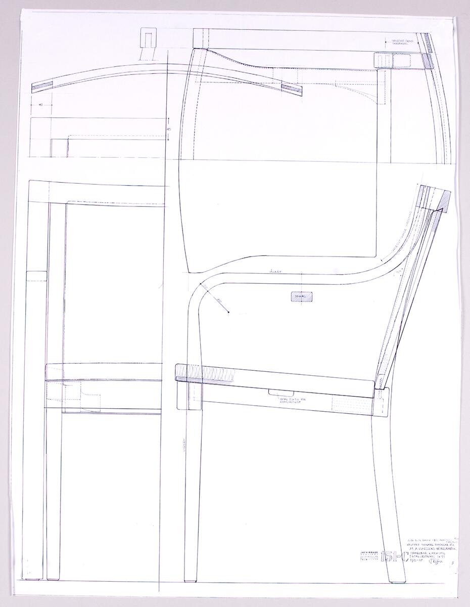 Stol för ICA-restauranger Kangaroo Rotunda 151-2 1553-d 150 [ritning ...