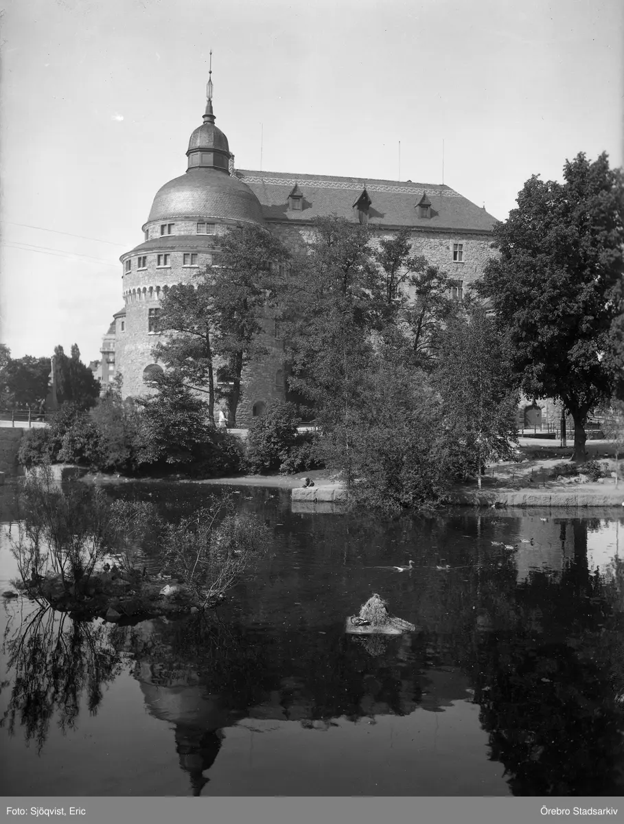 Kvarndammen vid Örebro Slott, 1930-tal - Örebro Stadsarkiv / DigitaltMuseum