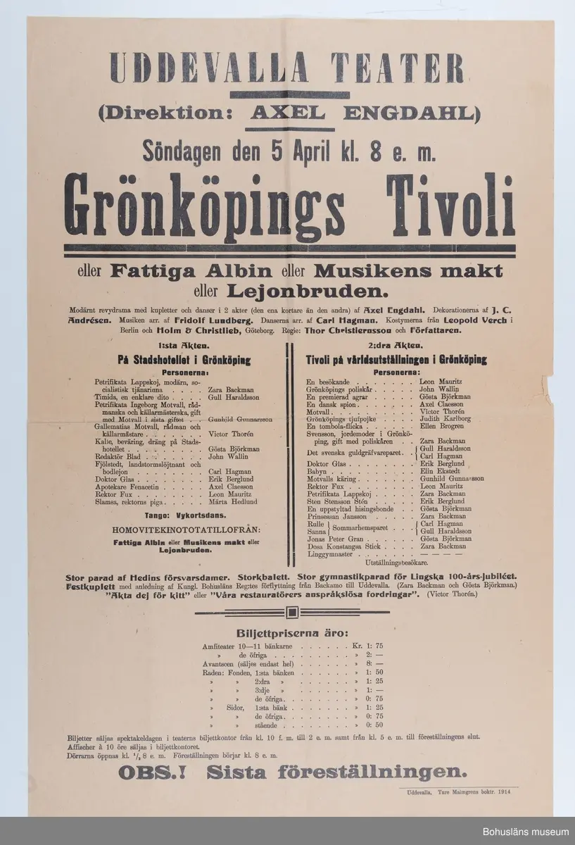 Affisch - Bohusläns museum / DigitaltMuseum