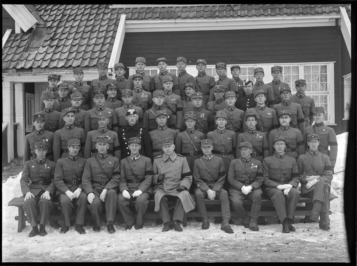 Gruppebilde av militære på Trandum leir - Museene i Akershus ...