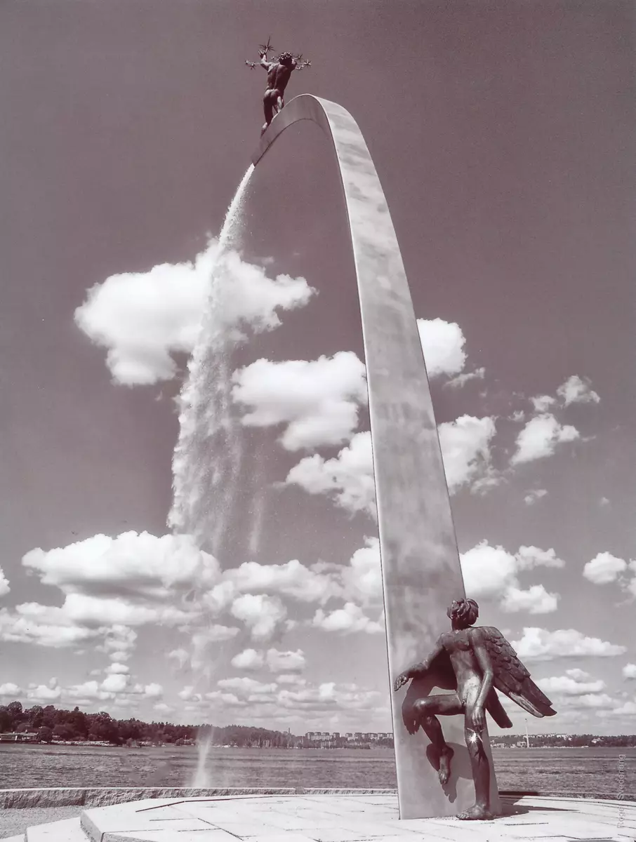Gud fader på himmelsbågen är en skulptur av Carl Milles som står i ...
