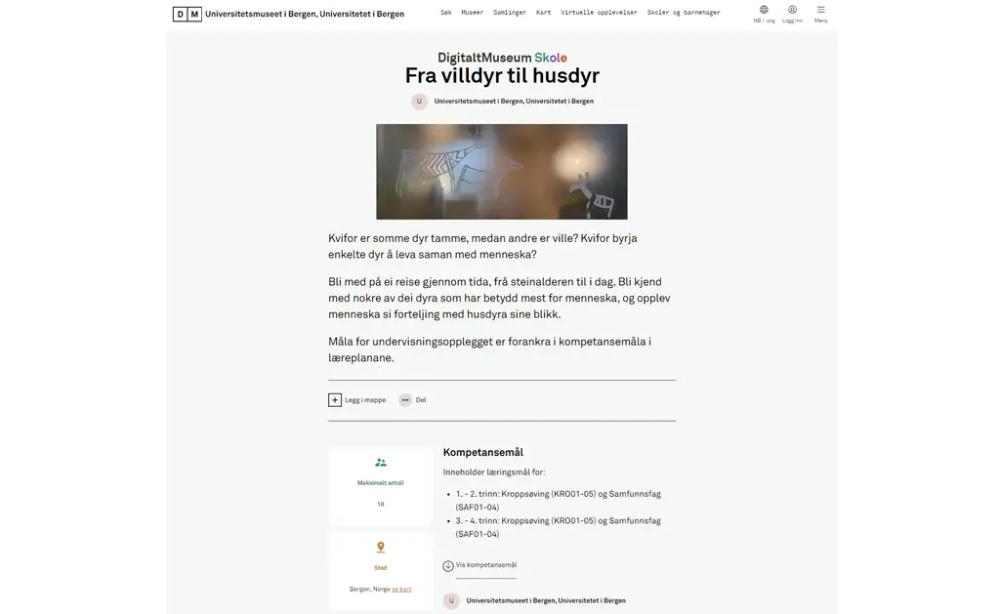 DigitaltMuseum Skole - KulturIT
