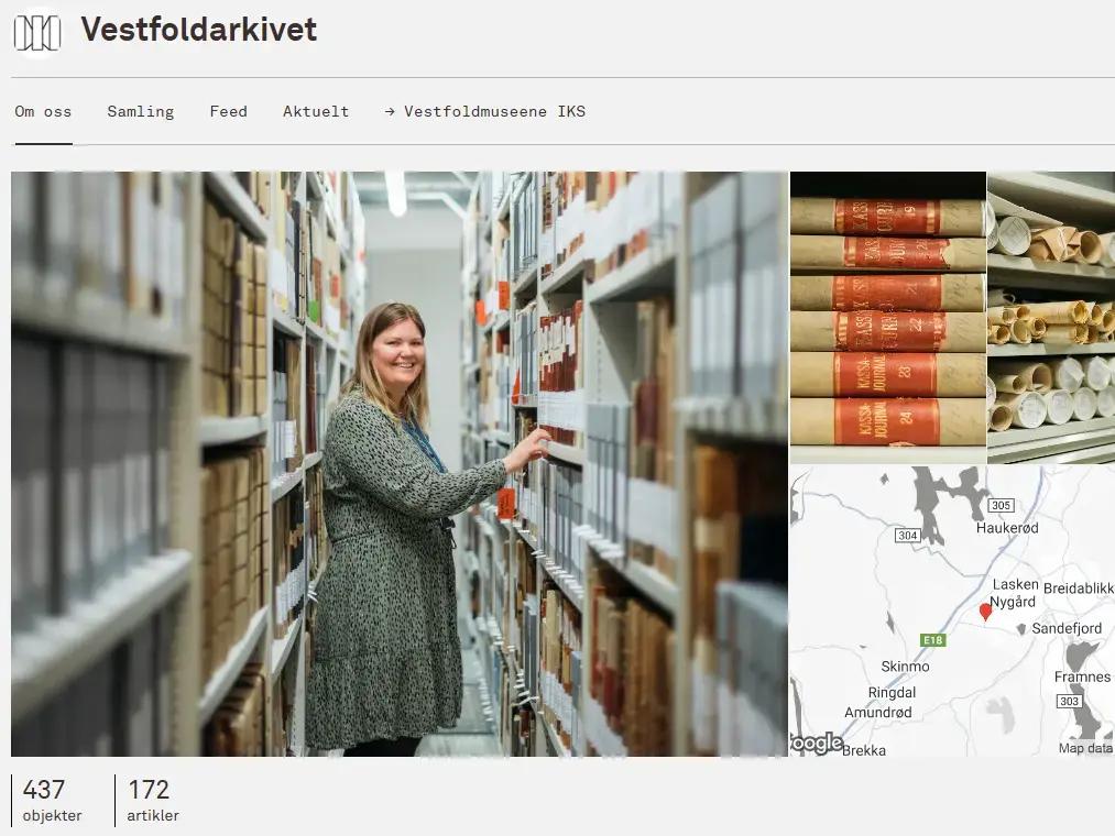 Vestfoldarkivet på DigitaltMuseum - Vestfoldarkivet