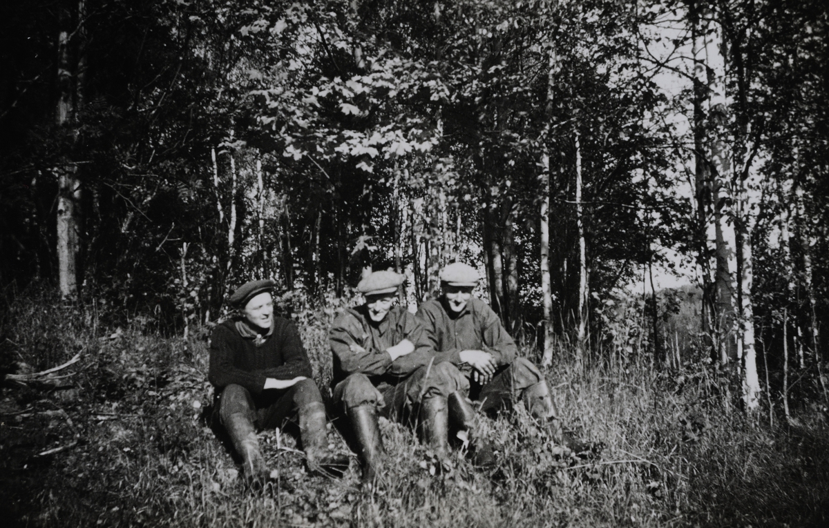 Fra venstre er Sverre Pettersen, Nikolai Kløvstad og Einar Evensen ...