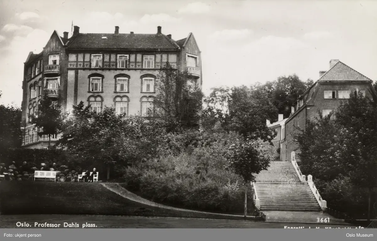 Oslo. Professor Dahls plass. - Oslo Museum / DigitaltMuseum