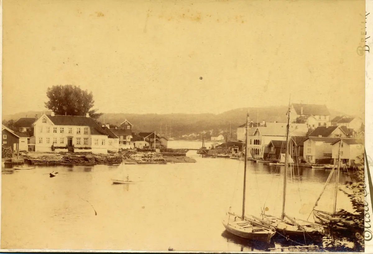 Brevik indre havn, etter 1890 - Telemark Museum / DigitaltMuseum
