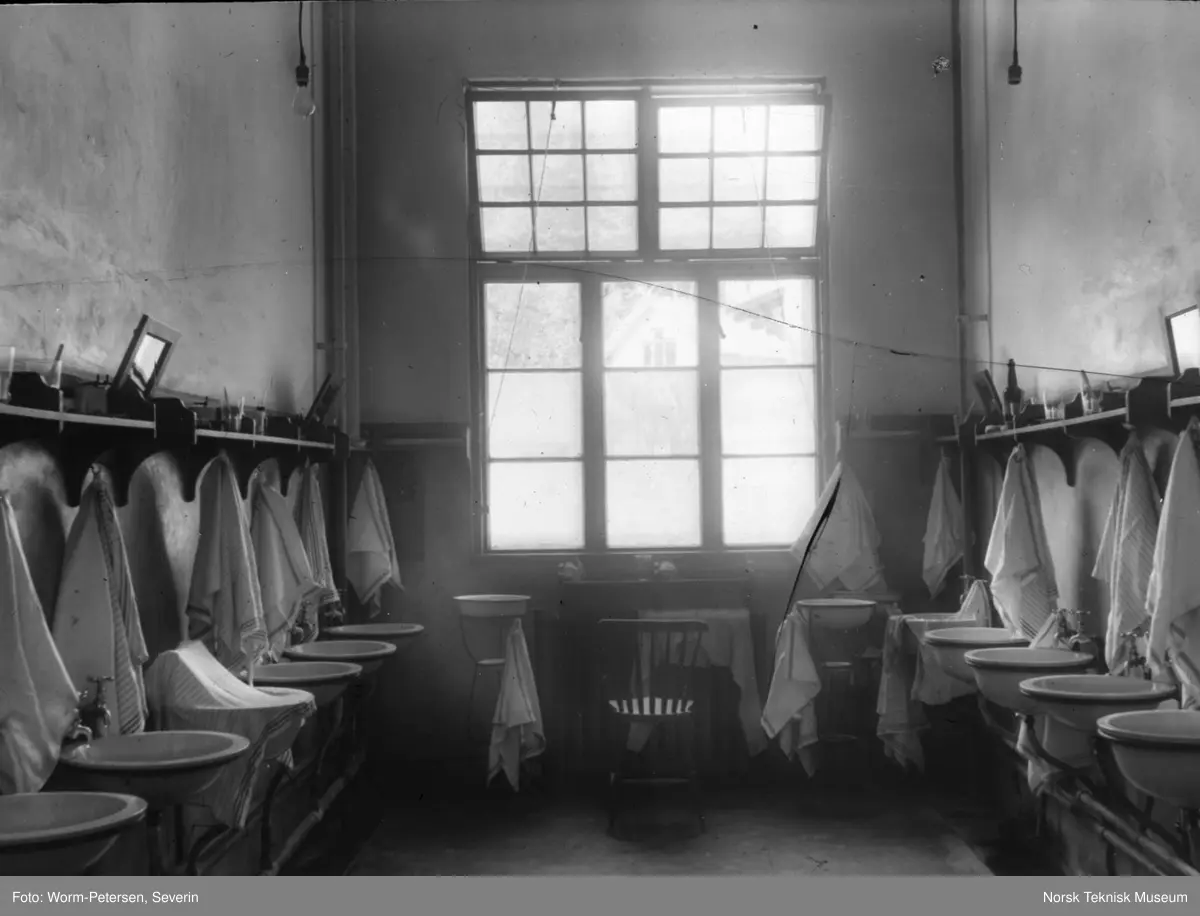 Vaskerum, Lyster sanatorium - Norsk Teknisk Museum / DigitaltMuseum