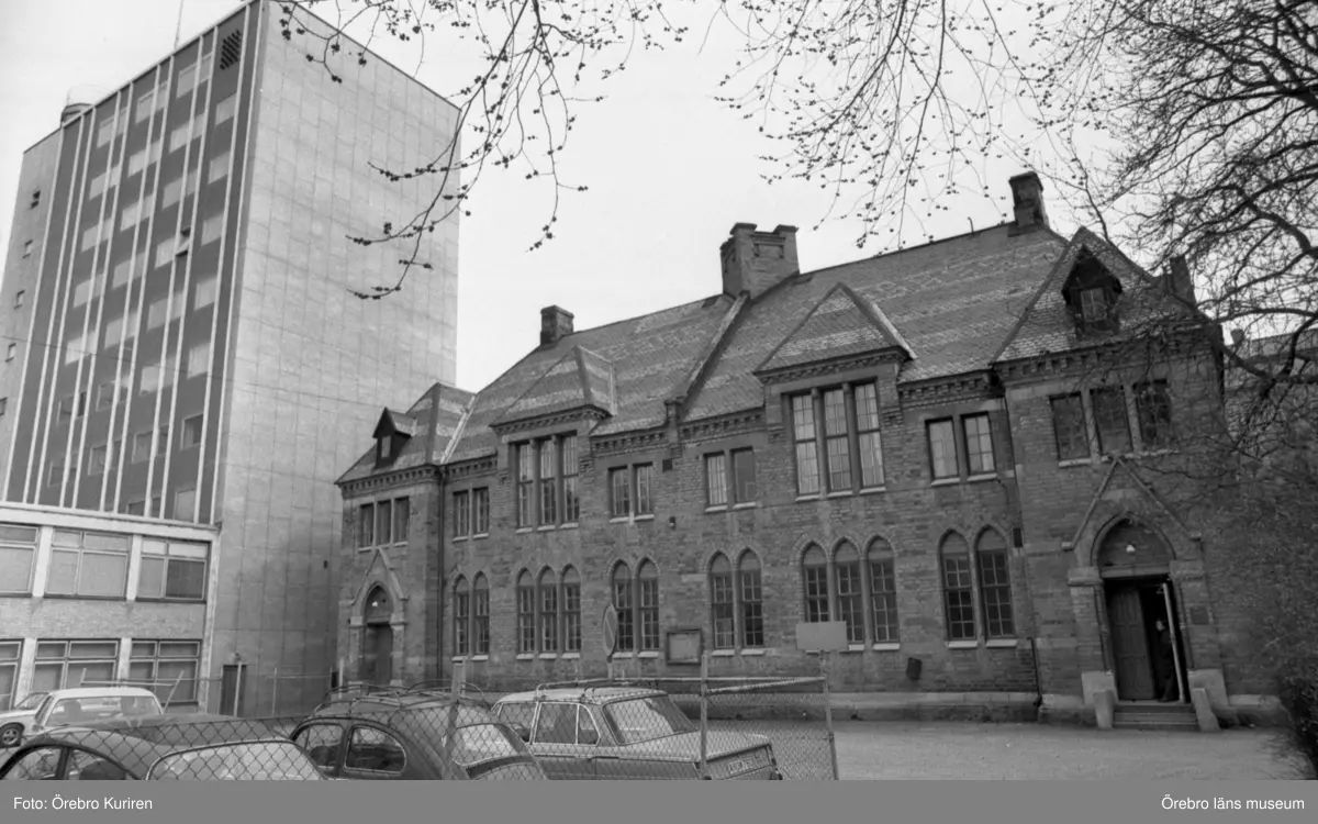 Gammal skola, 13 april 1974 . Nikolaiskolan, Trädgårdsgatan 12 ...