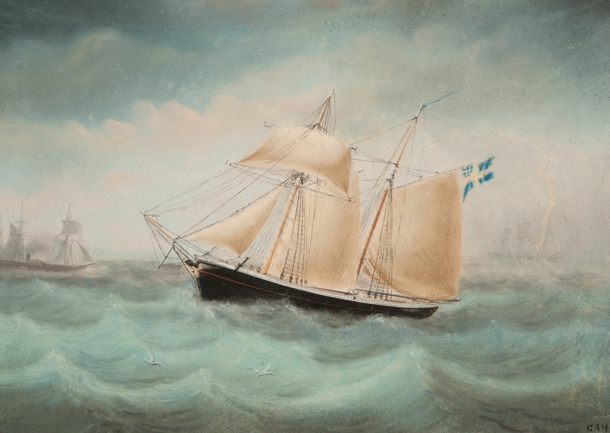 Tvåmastad skonert - Sjöhistoriska museet / DigitaltMuseum