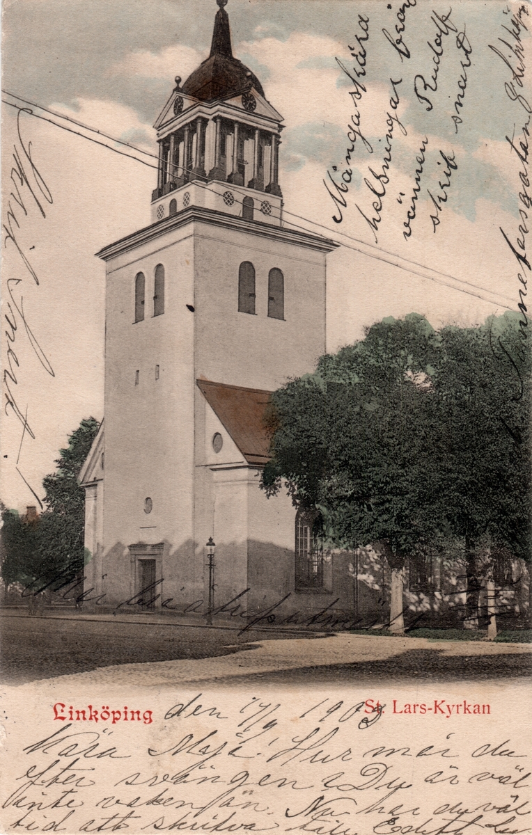 Orig. text: Linköping St. Lars-Kyrkan. S:t Larskyrkan med det gamla ...