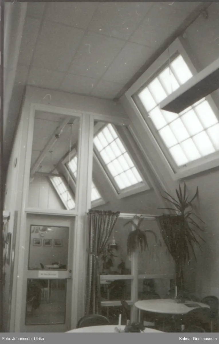 Interiör takvinkel i 1912 års tillbyggnad. Riksbankshuset. - Kalmar ...