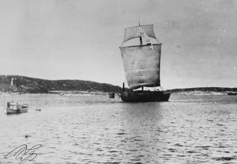 Jekt i Brønnøy ca.1914 - Helgeland Museum / DigitaltMuseum