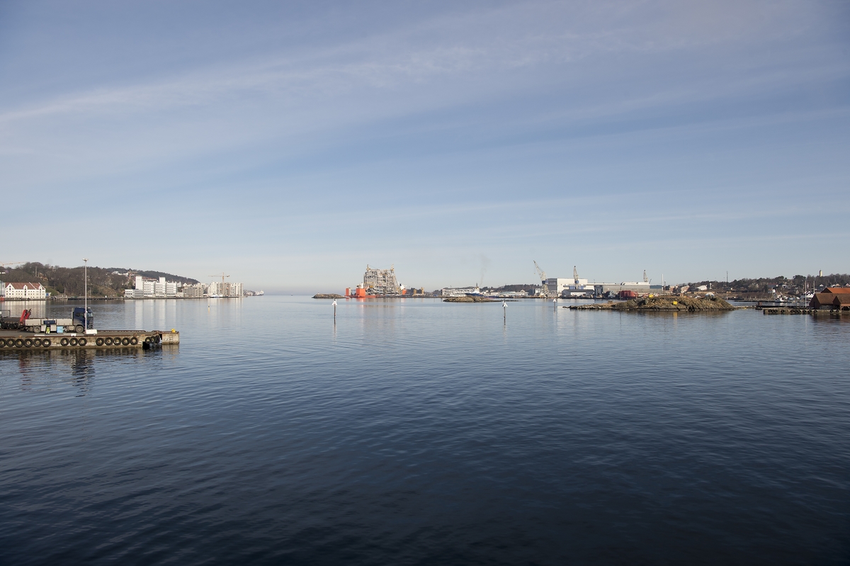 Dekket til Martin Linge-plattformen ligger til ferdigstilling på ...
