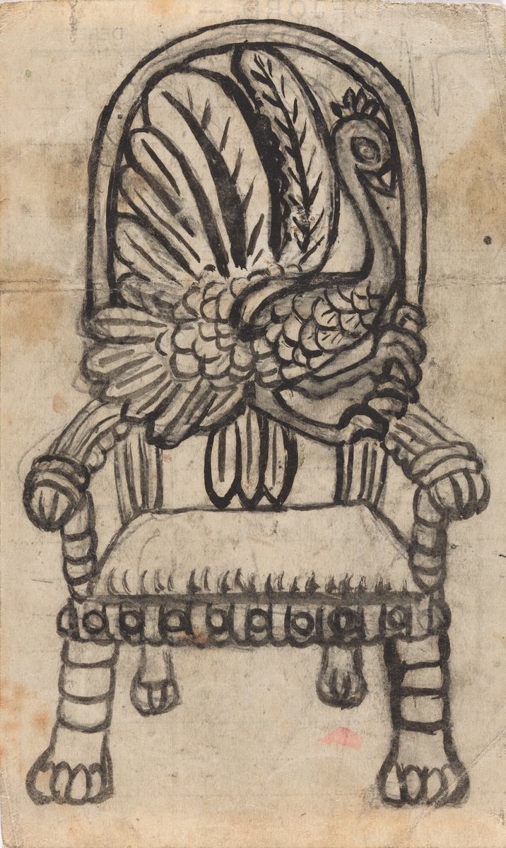 Stol, utkast [Tegning] - Nasjonalmuseet, billedkunstsamlingene ...