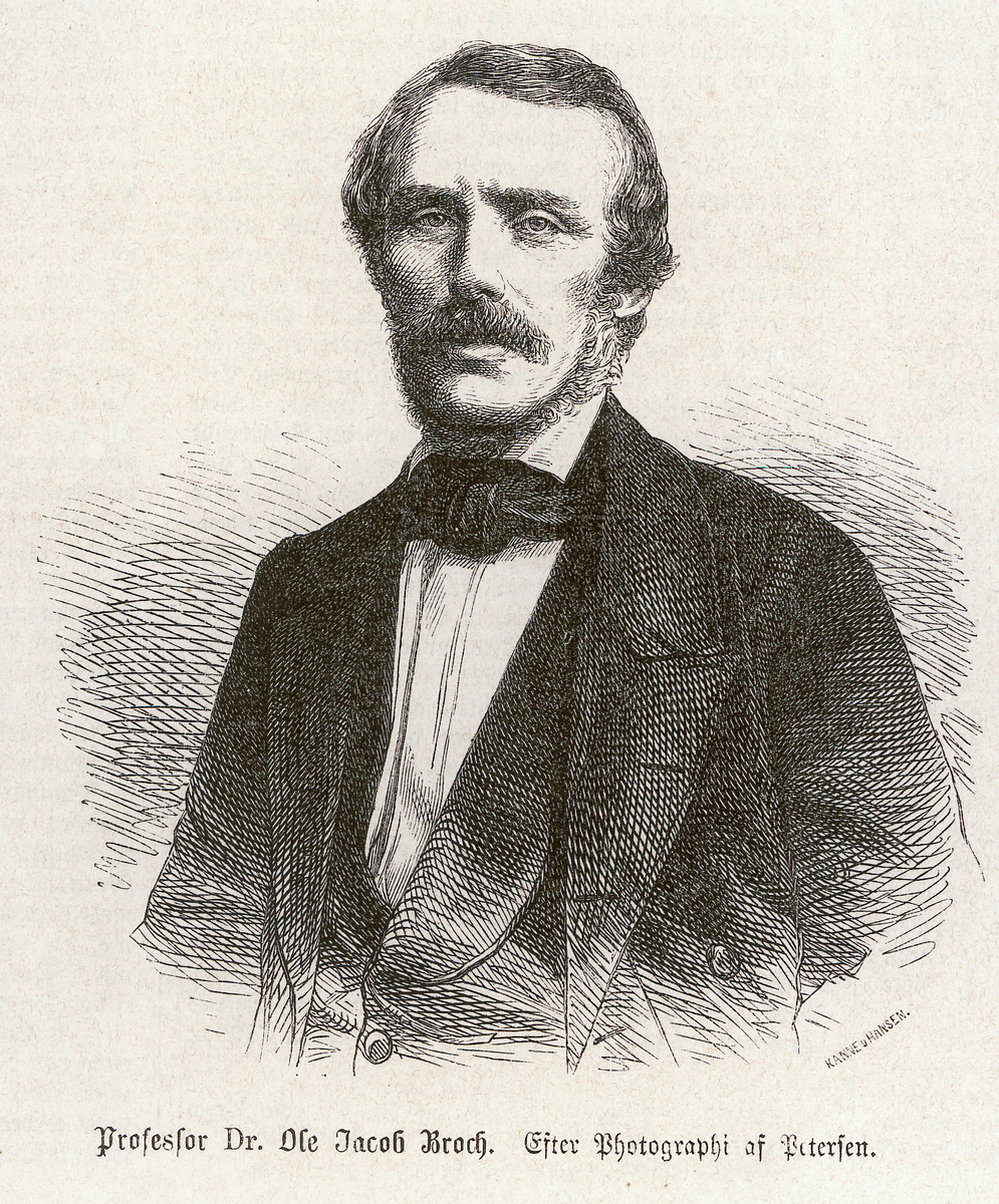 Professor Dr. Ole Jacob Broch. Efter Photographi af Petersen ...