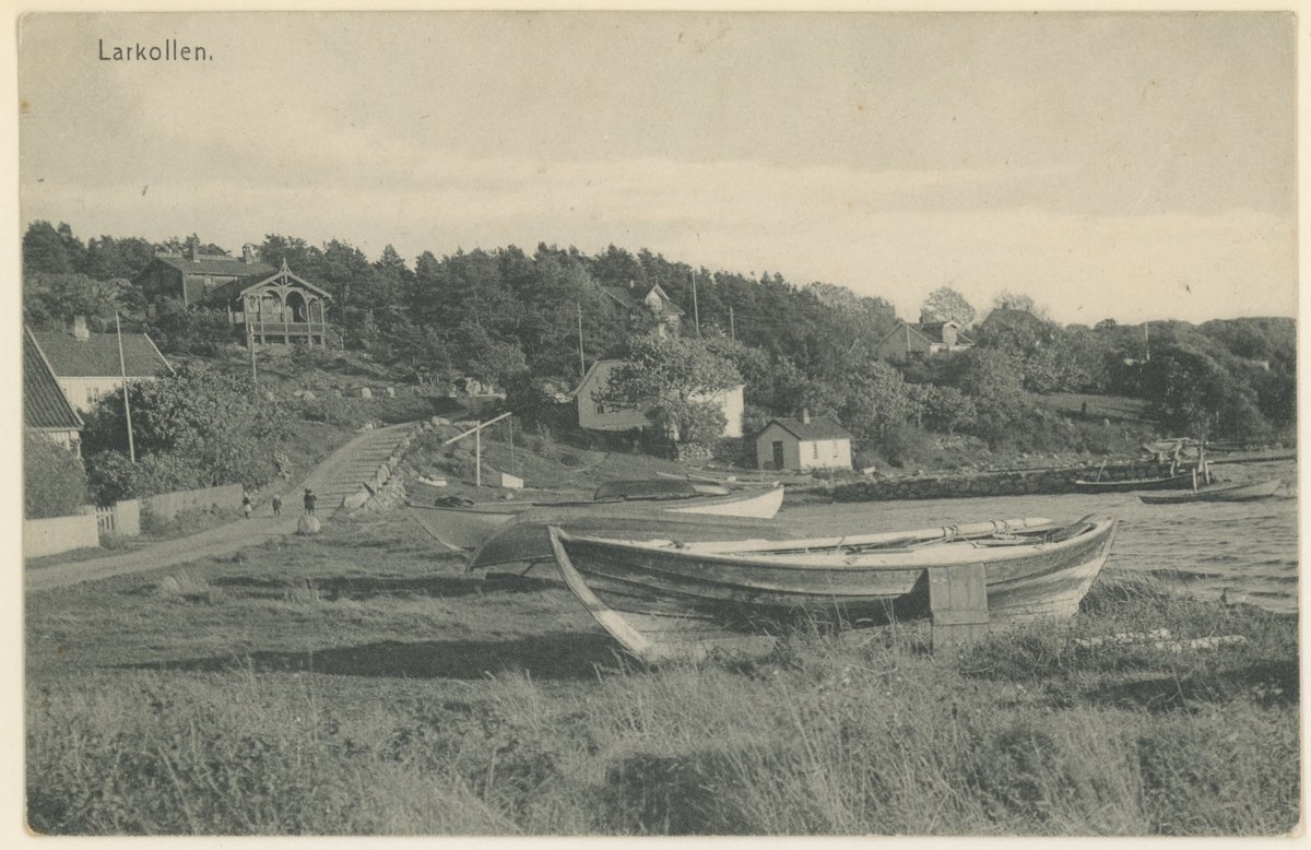 Larkollen (3 postkort) - Mossebibliotekene / DigitaltMuseum