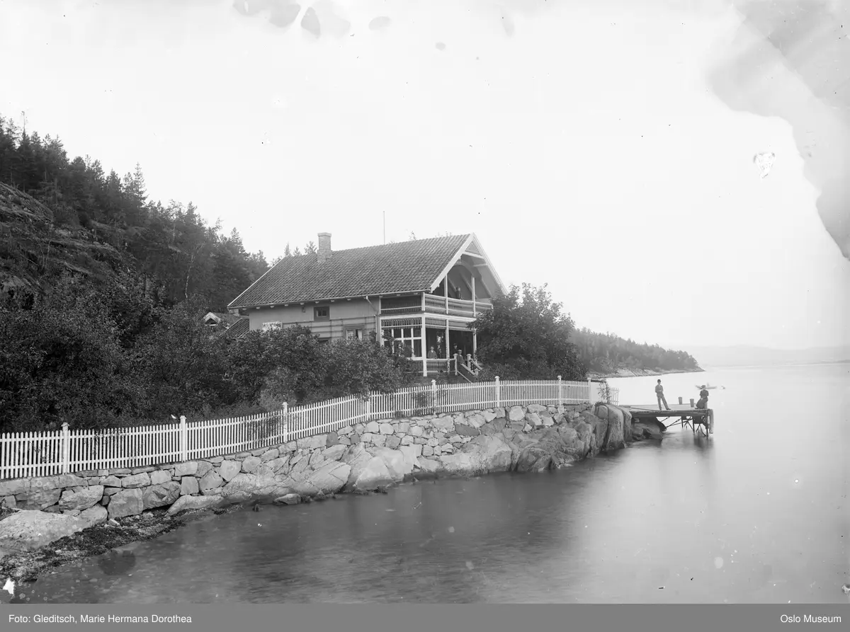 Villa ved fjorden. - Oslo Museum / DigitaltMuseum