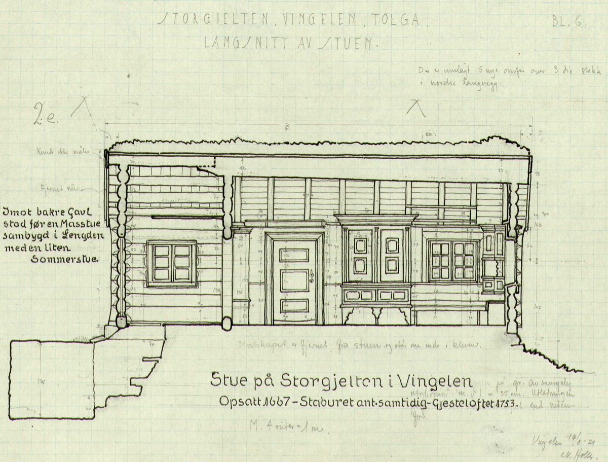 Tegning - Norsk Folkemuseum / DigitaltMuseum