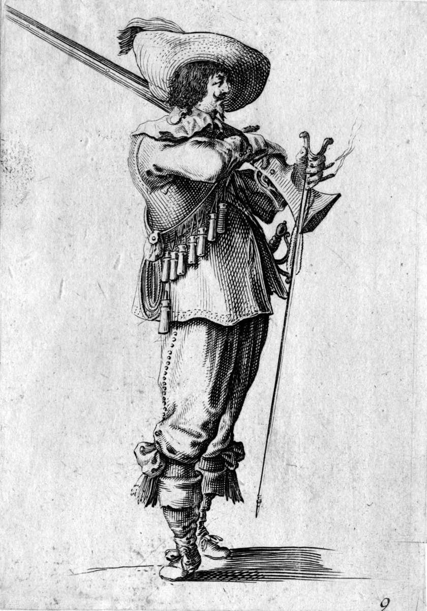 Soldattegning.Soldat med hakebørse,1600-tallet - Anno Glomdalsmuseet ...