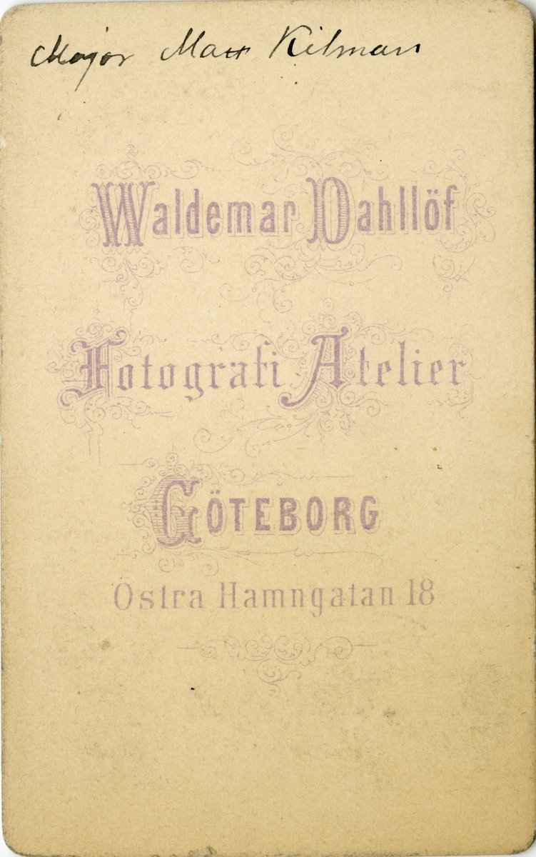 Porträtt av Henrik Maximilian Kilman, major vid Bohusläns regemente I ...