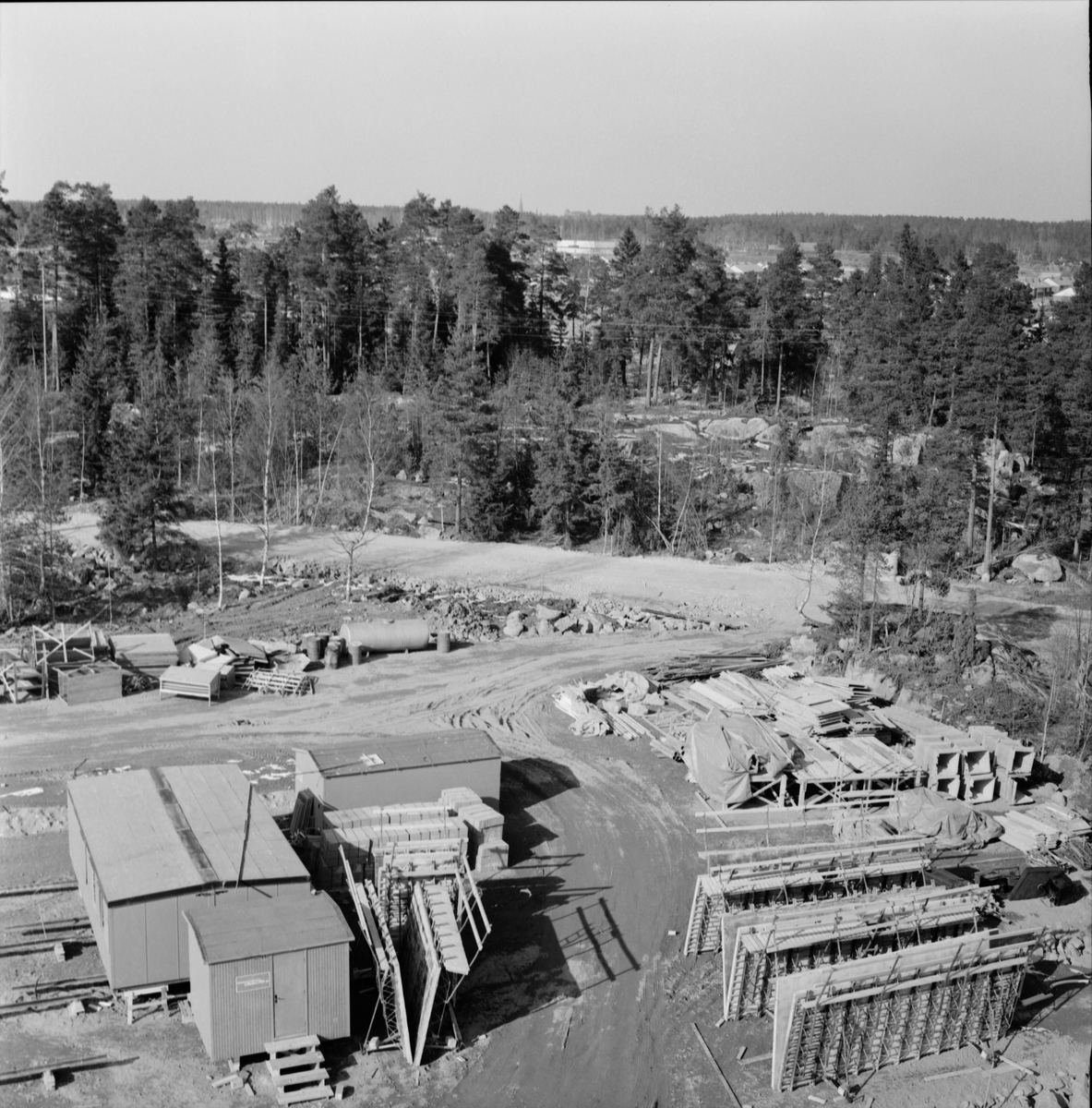 Byggnation av Gottsunda centrum, Uppsala 1974 - Upplandsmuseet ...