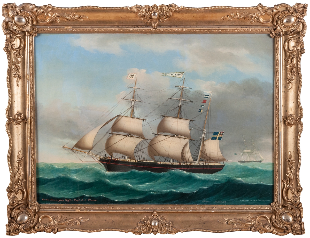 Barkskeppet Daniel [Fartygstavla ] - Länsmuseet Gävleborg / DigitaltMuseum