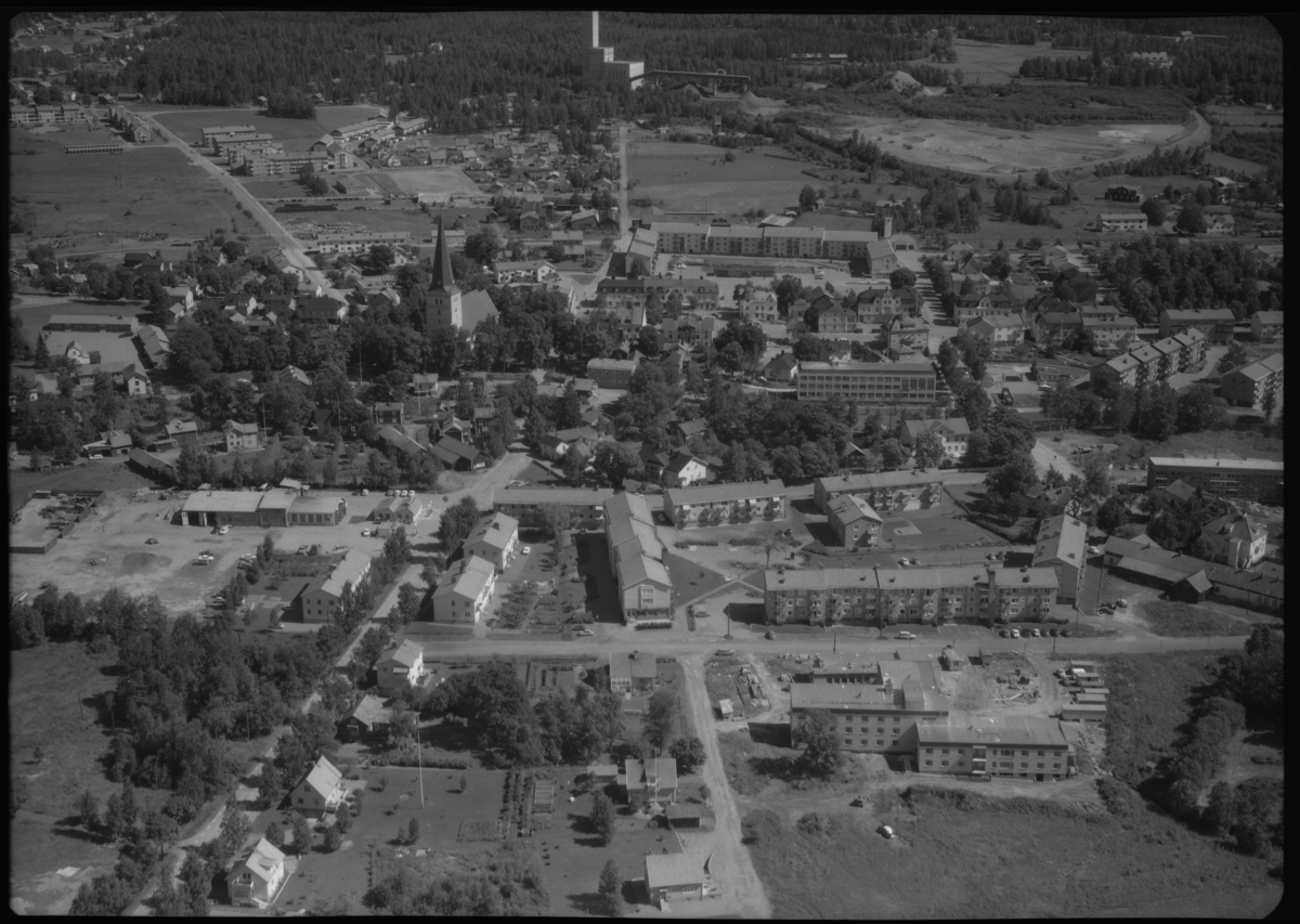 Flygfoto över Norberg. - Västmanlands läns museum / DigitaltMuseum
