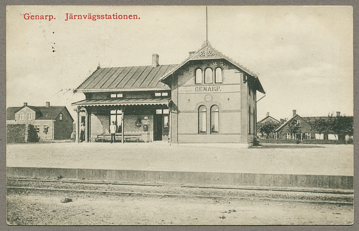 Genarp järnvägsstation. - Järnvägsmuseet / DigitaltMuseum