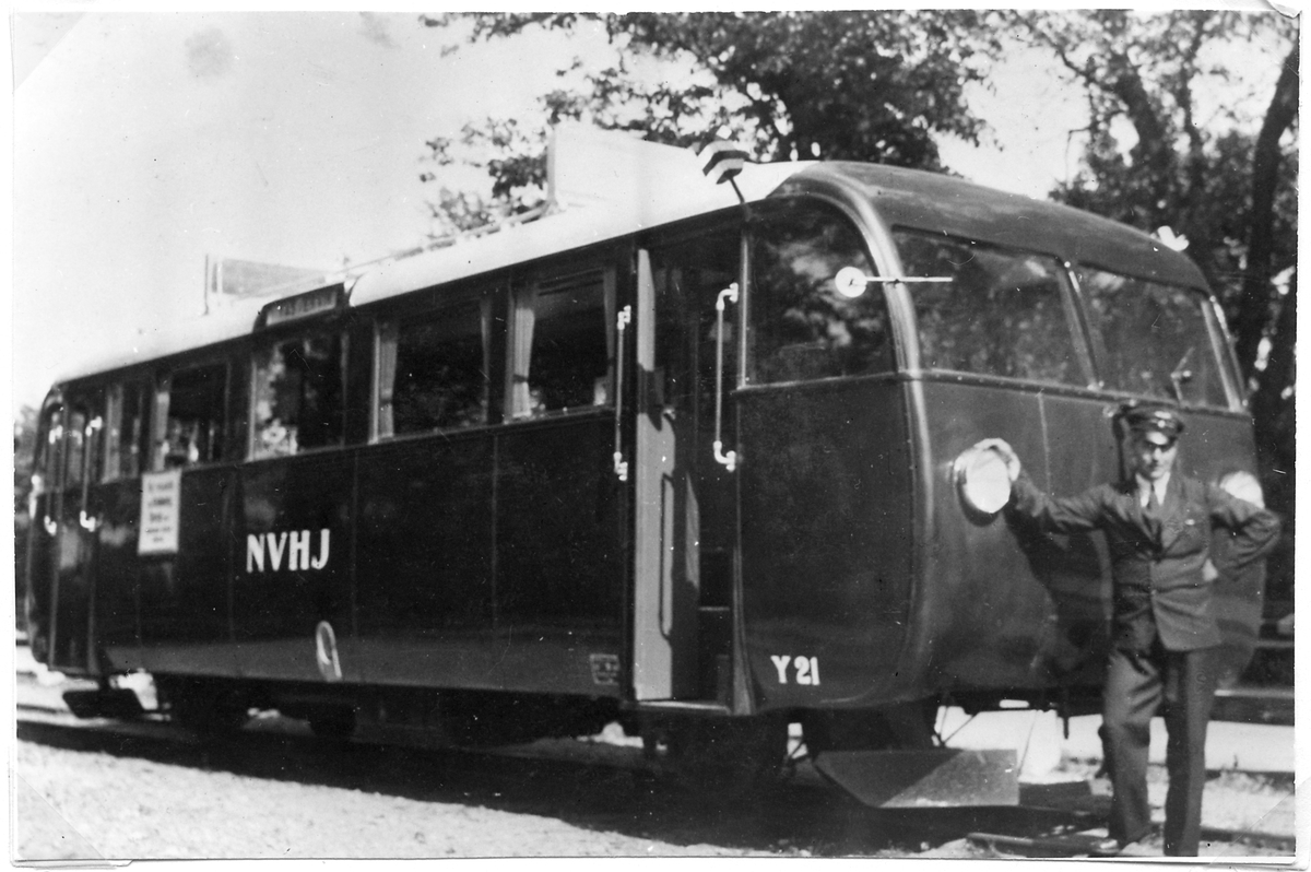 Rälsbuss, Norsholm - Västervik - Hultsfreds Järnvägar, NVHJ Y 21 ...