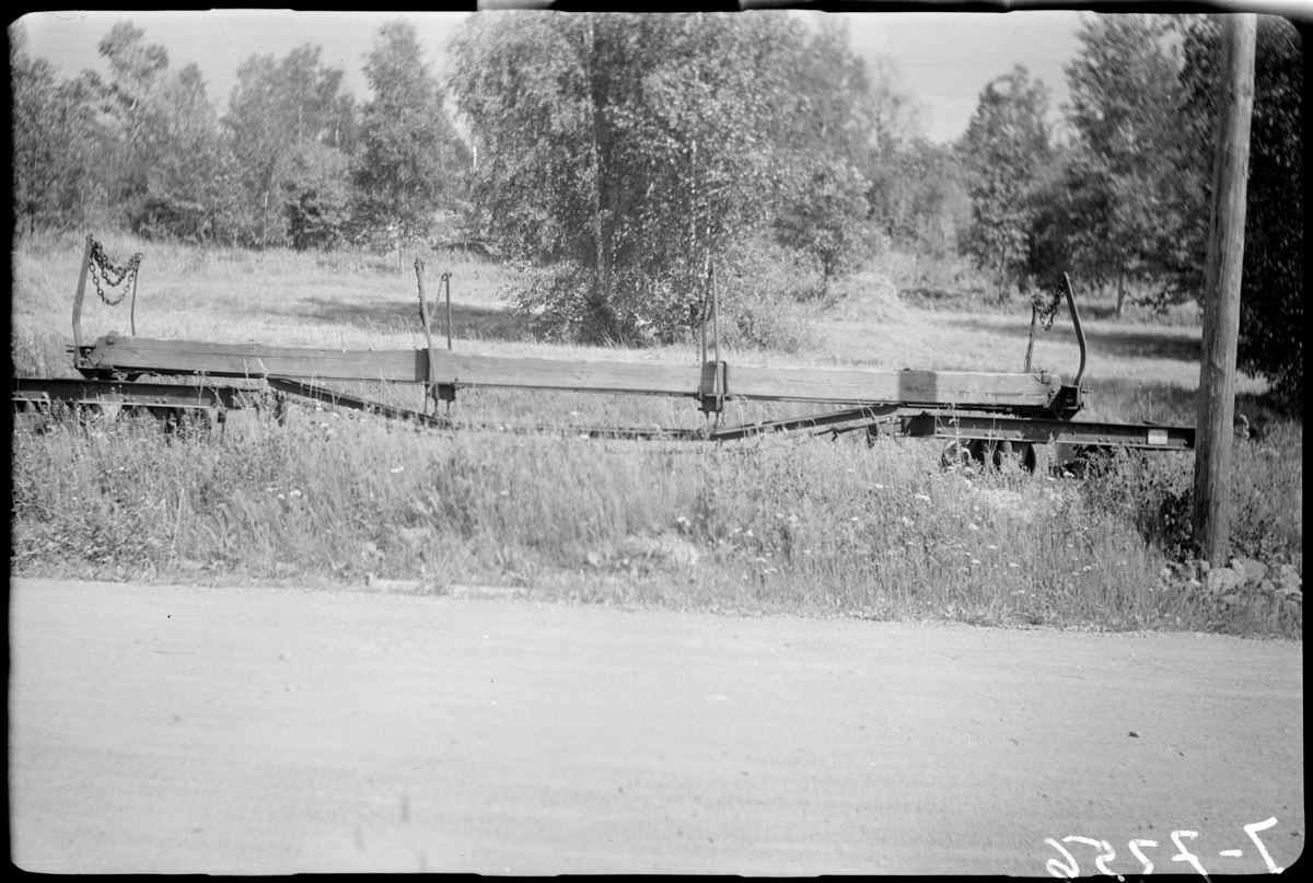 Timmervagn vid Aspa Bruk. - Järnvägsmuseet / DigitaltMuseum