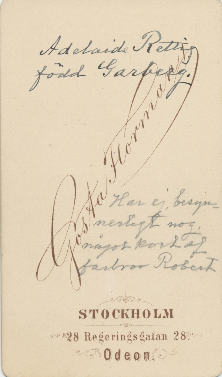 Adelaide Rettig, född Garberg. Gift med Robert Rettig. - Länsmuseet ...