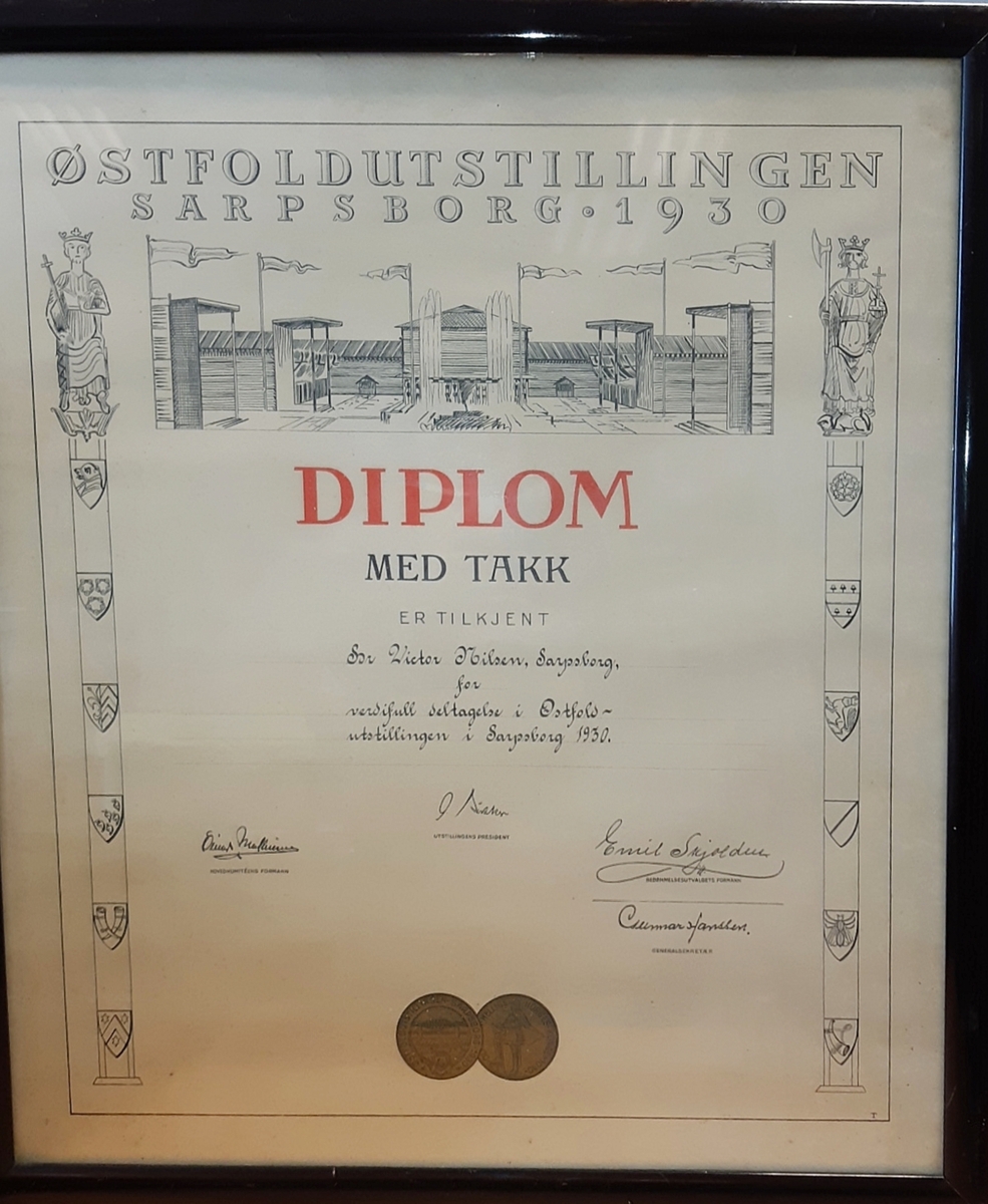 Diplom - Borgarsyssel Museum / DigitaltMuseum