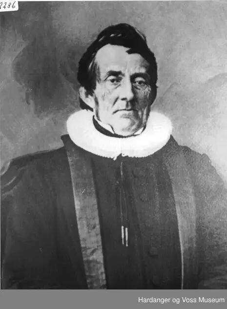 Maleri, Jacob von der Lippe Parelius Frost, prest i Ulvik - Hardanger ...